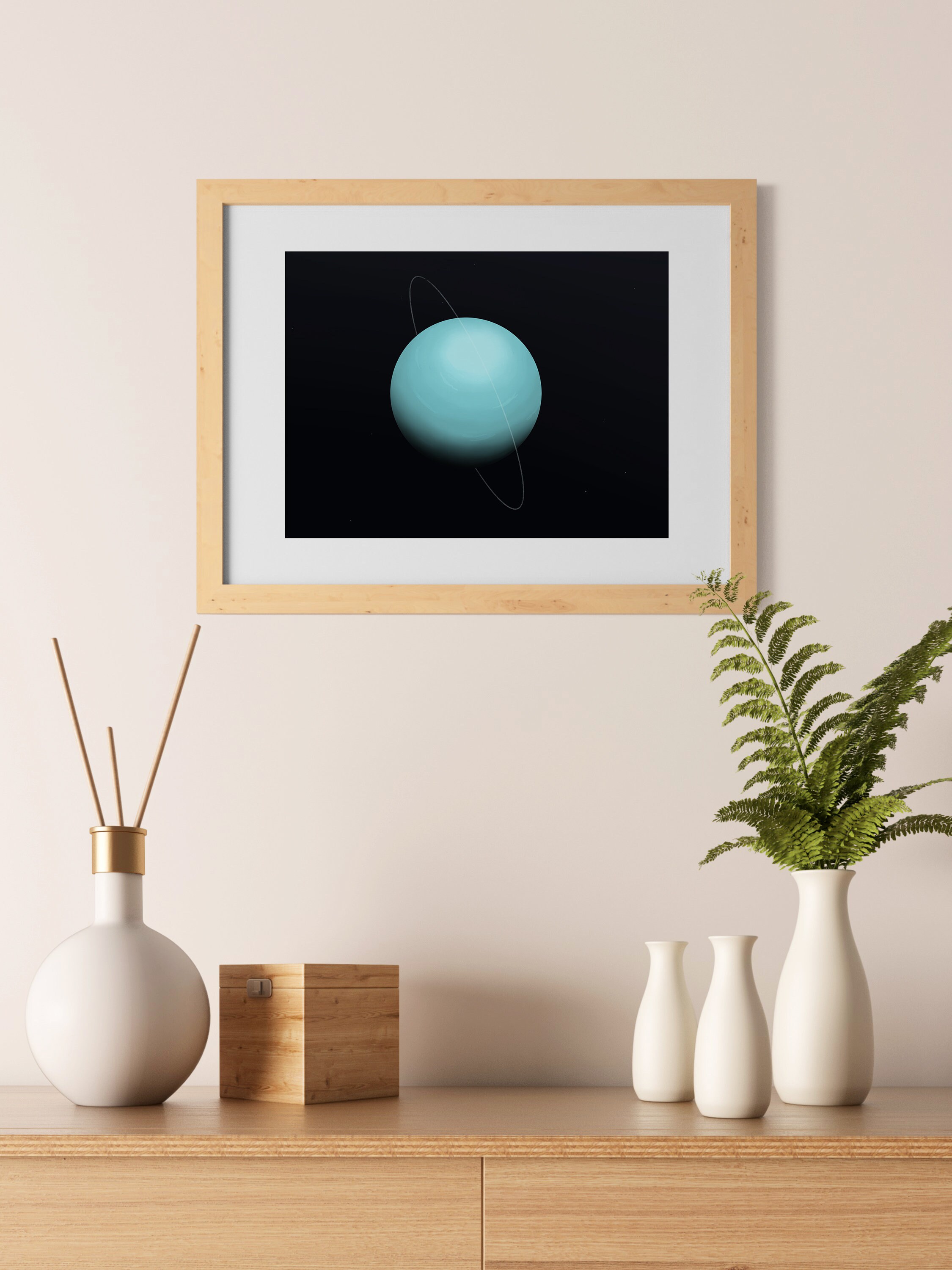 Uranus Print | Planet Illustration | Solar System Digital Download ...