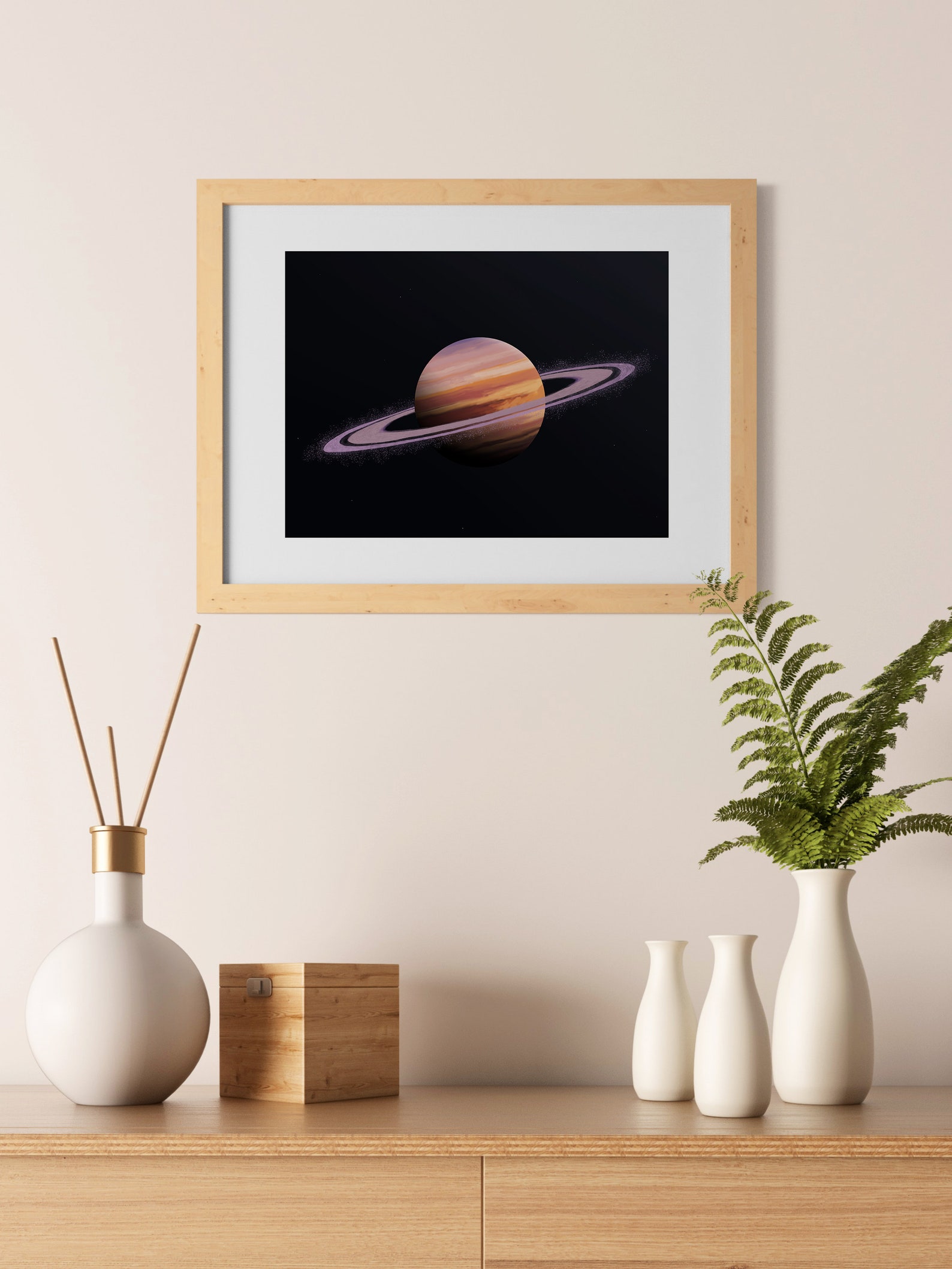 Saturn Print | Planet Illustration | Solar System Digital Download ...