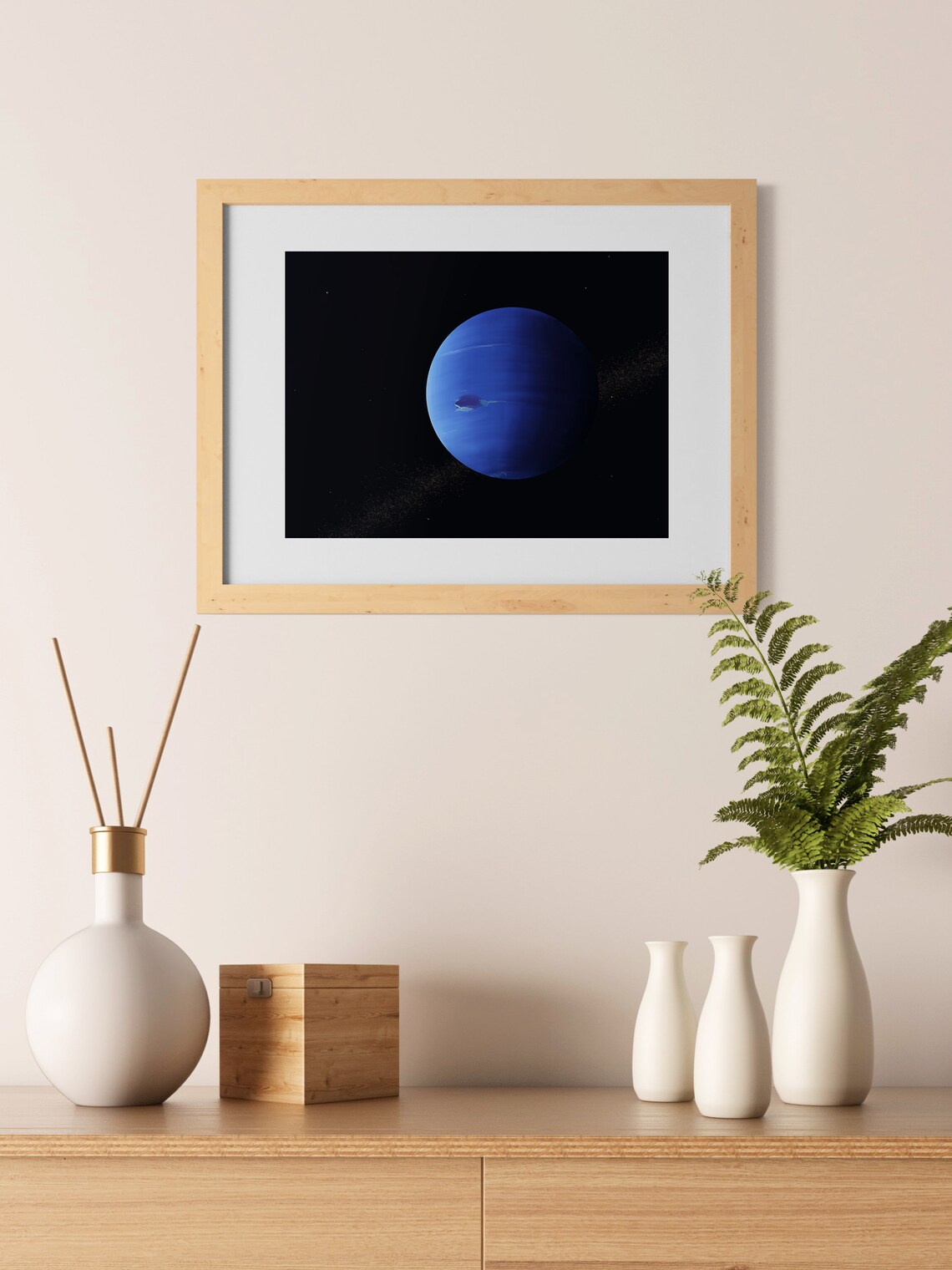 Neptune Print | Planet Illustration | Solar System Digital Download ...
