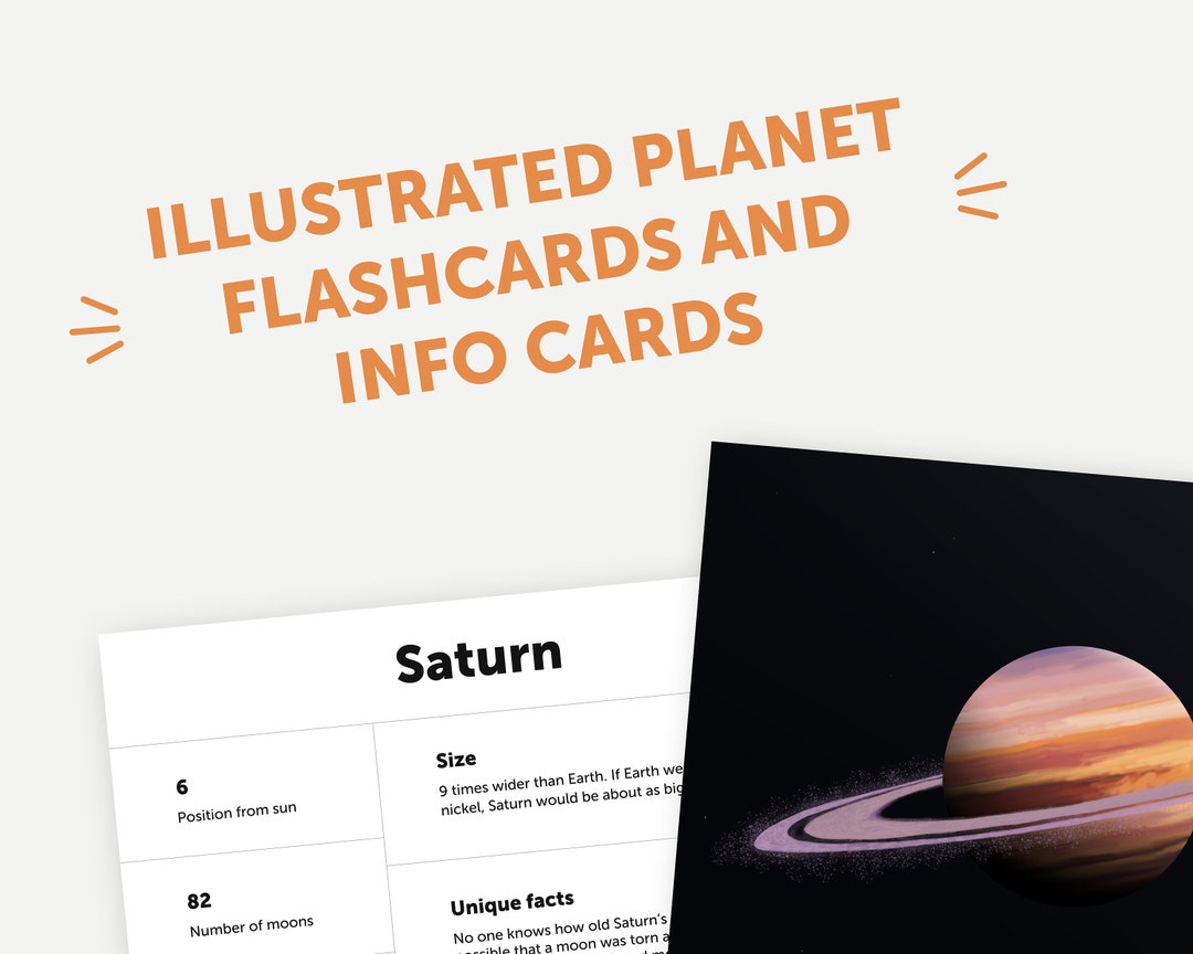 Planet Flashcards | Solar System Info Cards | Astronomy Educational ...