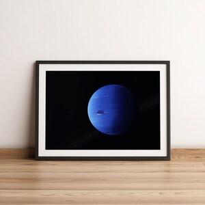 Neptune Print | Planet Illustration | Solar System Digital Download ...