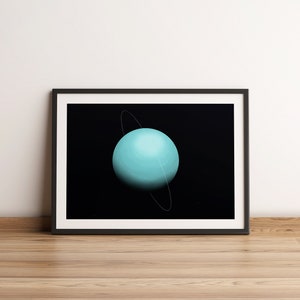 Uranus Print | Planet Illustration | Solar System Digital Download ...