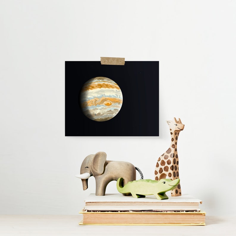 Jupiter Print | Planet Illustration | Solar System Digital Download ...