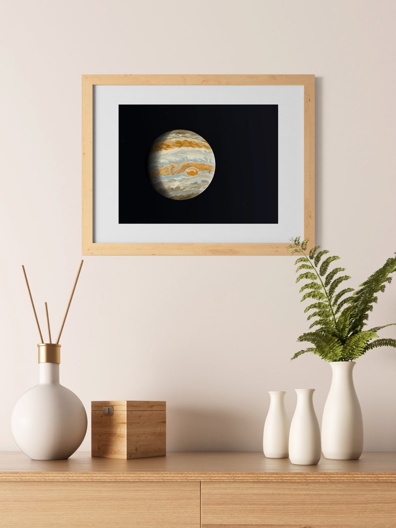 Jupiter Print | Planet Illustration | Solar System Digital Download ...