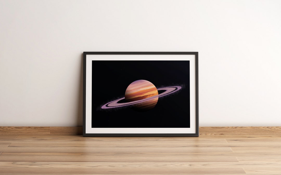 Saturn Print | Planet Illustration | Solar System Digital Download ...