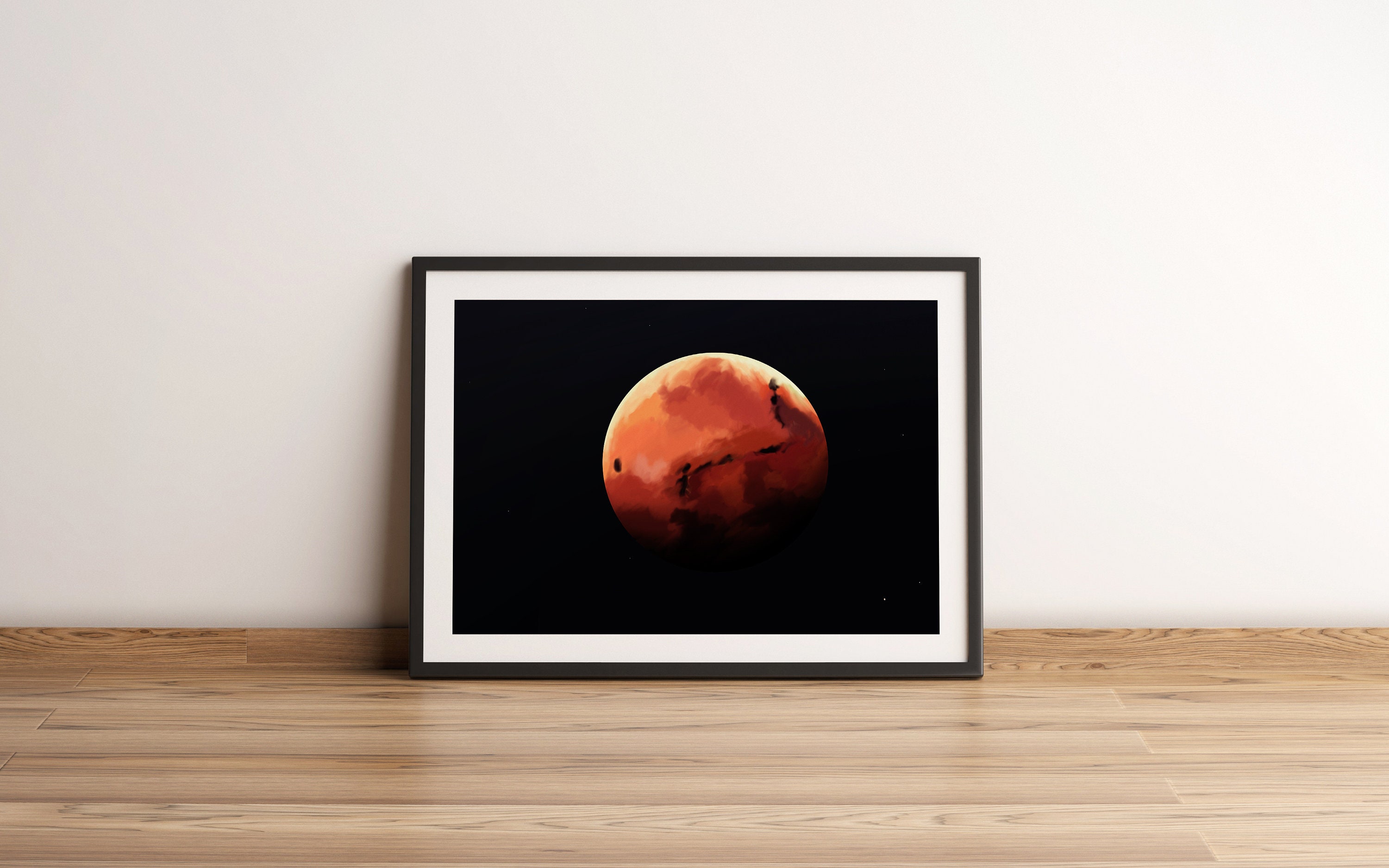 Mars Print | Planet Illustration | Solar System Digital Download ...