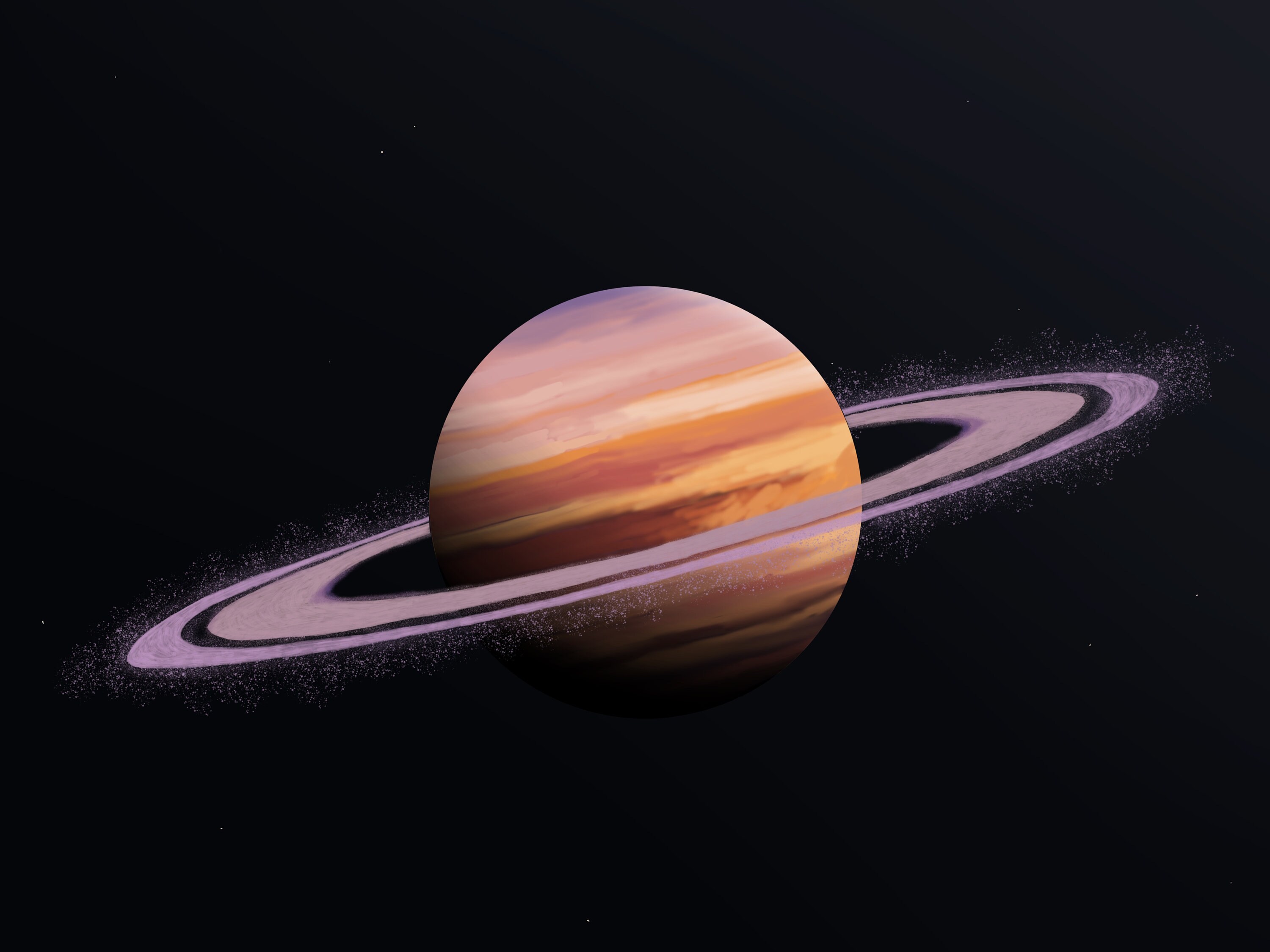 Saturn Print Planet Illustration Solar System Digital - Etsy