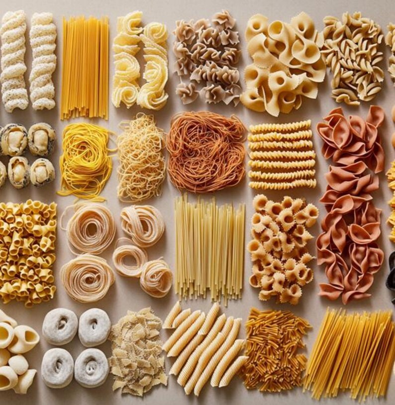 Pasta Shapes Chart: Vintage Italian Kitchen Art (digital Download). - Etsy