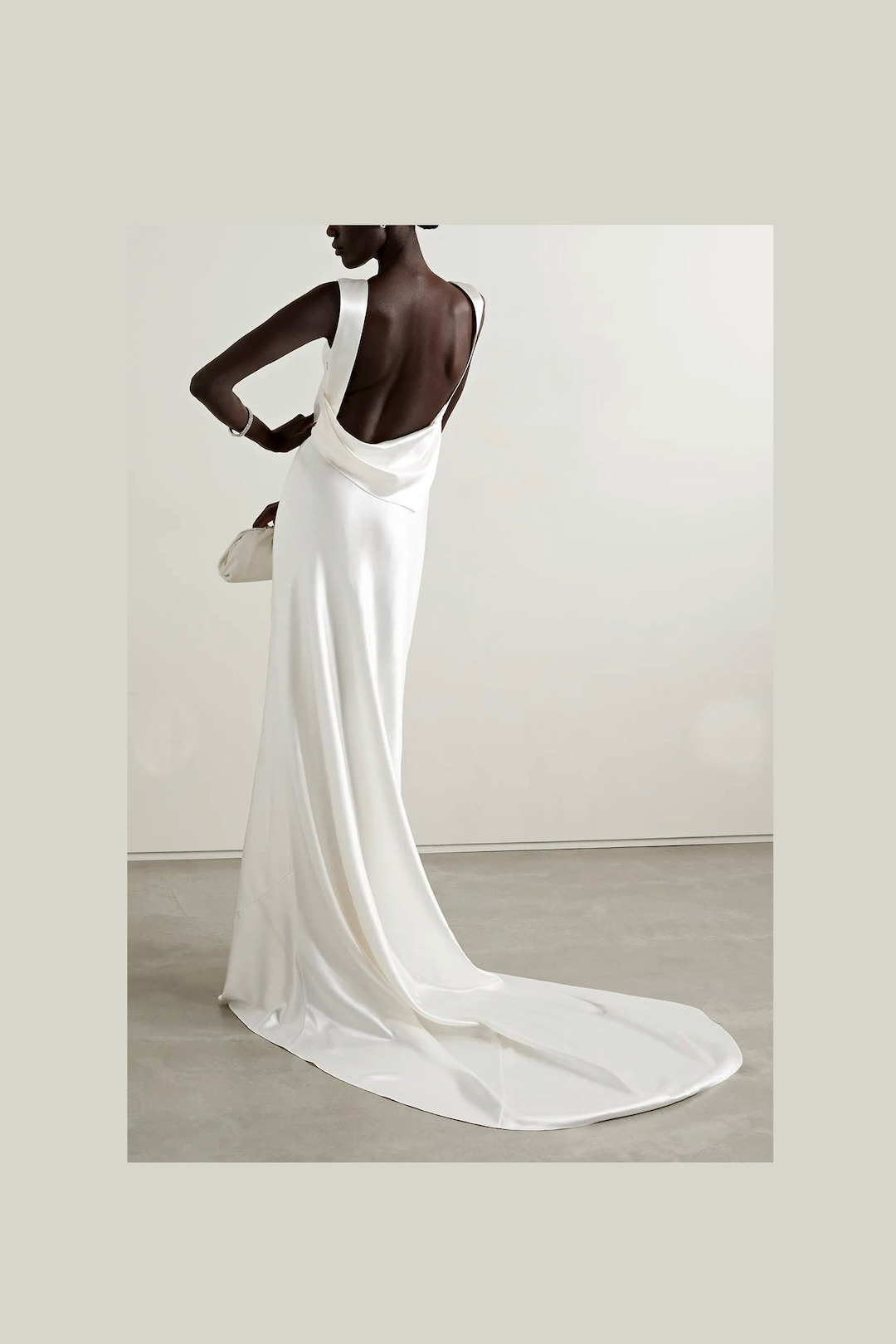 Wedding Ivory Slip Dress With Square Low Back. Custom Wedding Mermaid ...