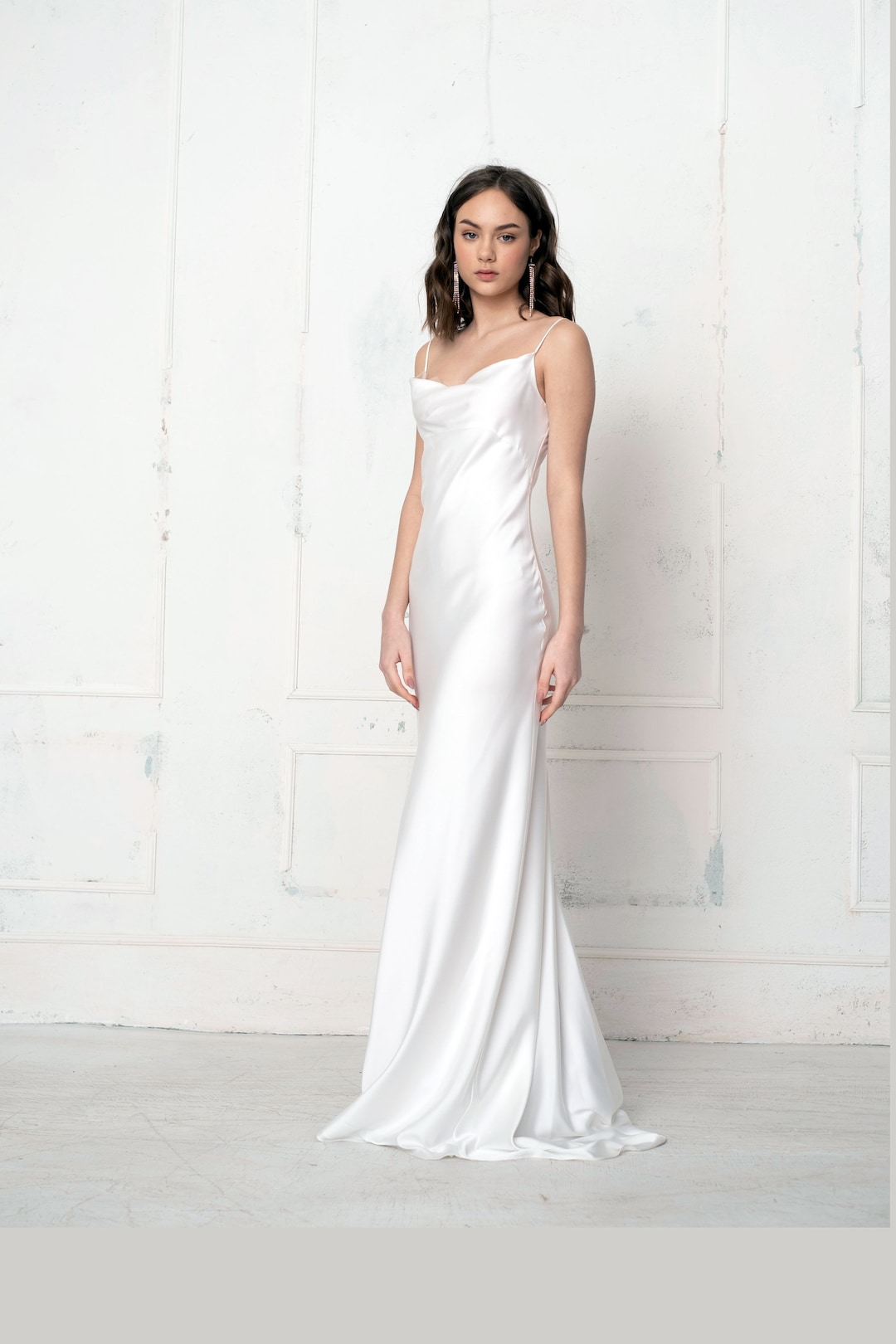 Simple Wedding Pure Silk Slip Dress/reception 100% Pure Silk Ivory Slip ...