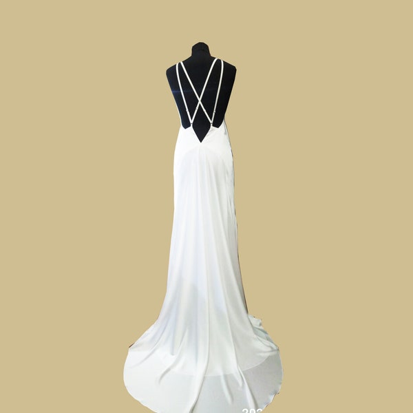 V Back Wedding Dress - Etsy