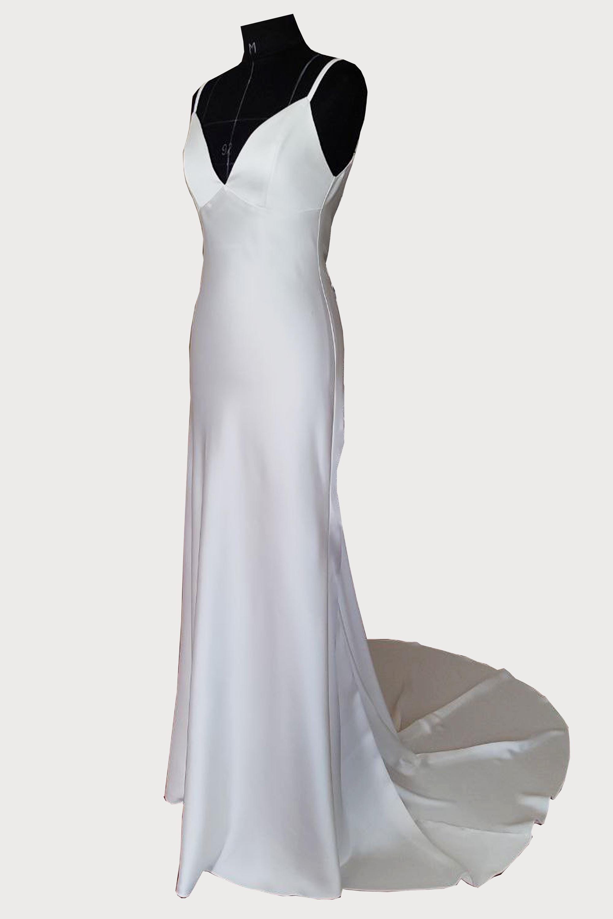 Elegant Backless Bridal Ivory Gown. Wedding Reception Dress With Draped ...