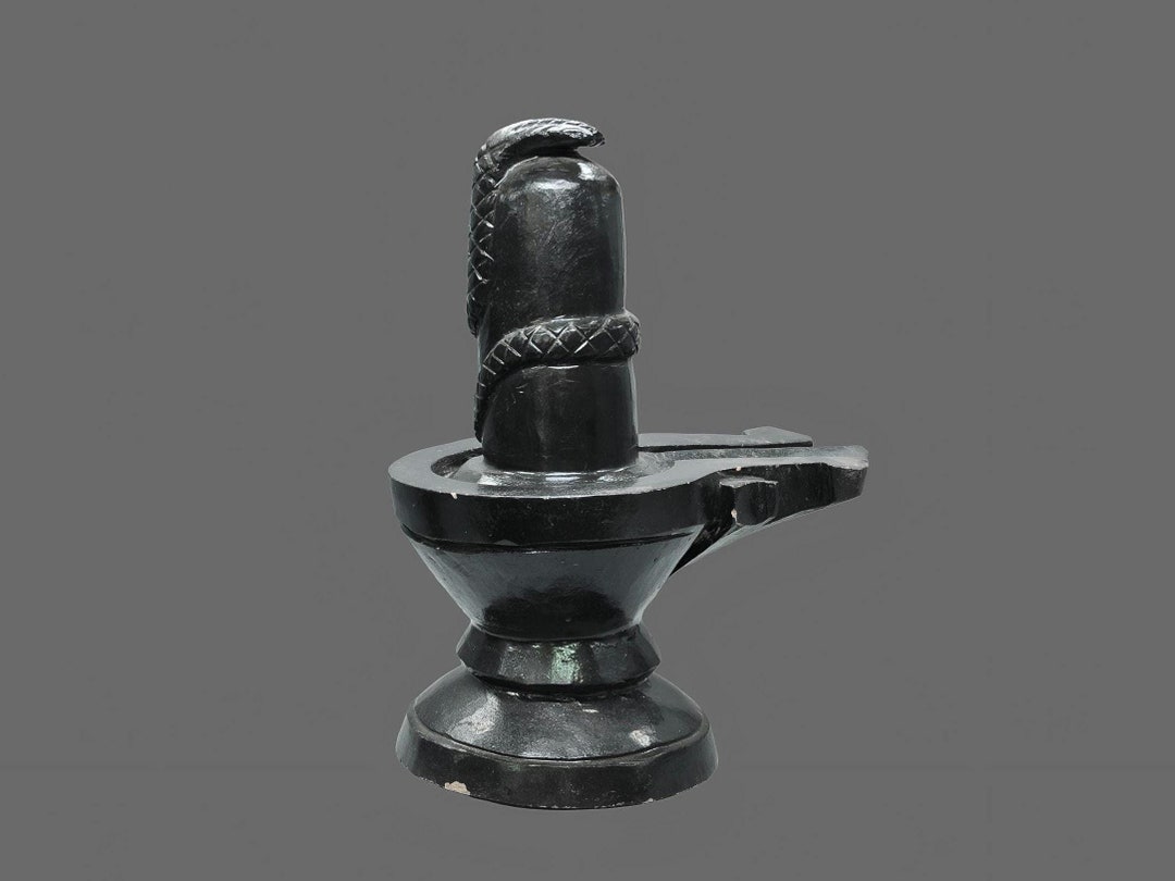 Large Shiva Lingam With Vasuki Naga Statue, Hand Carved Marble Statue ...