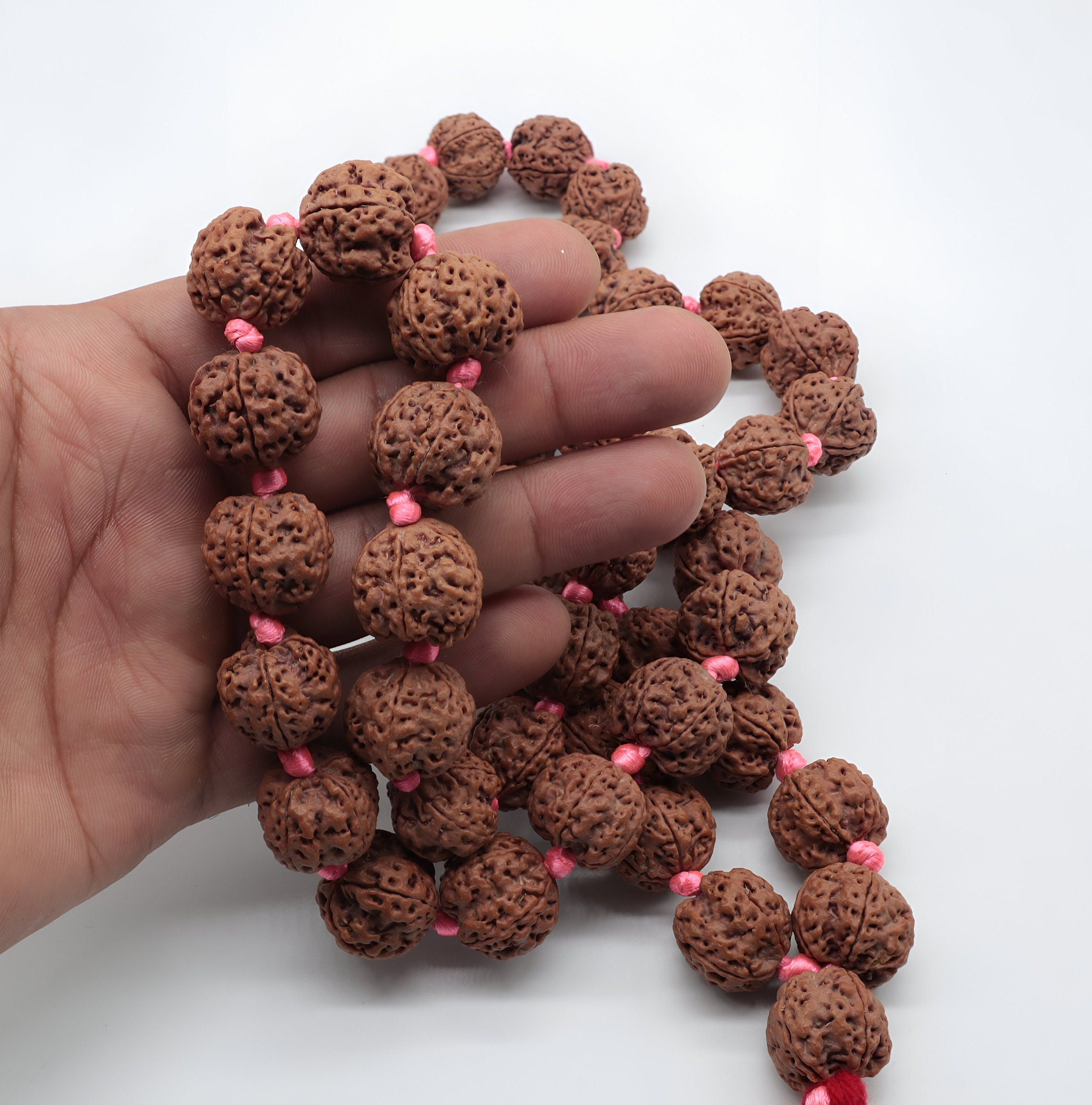 Genuine Himalayan Rudraksha Mala: 54/108 Prayer Beads Rosary - Etsy
