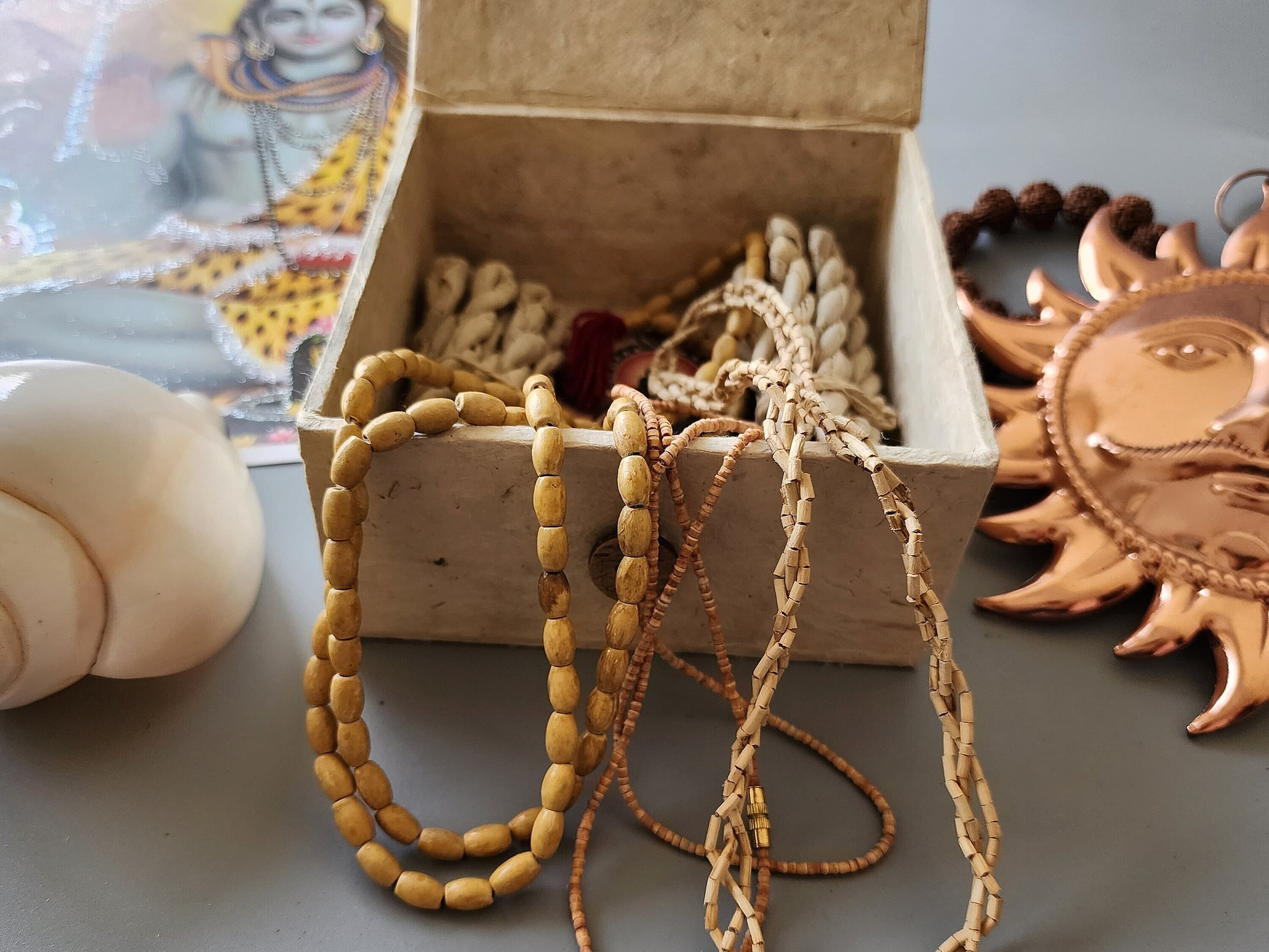 Tulsi Necklace Set Radha Krishna Japa Devotional Beads Mala - Etsy