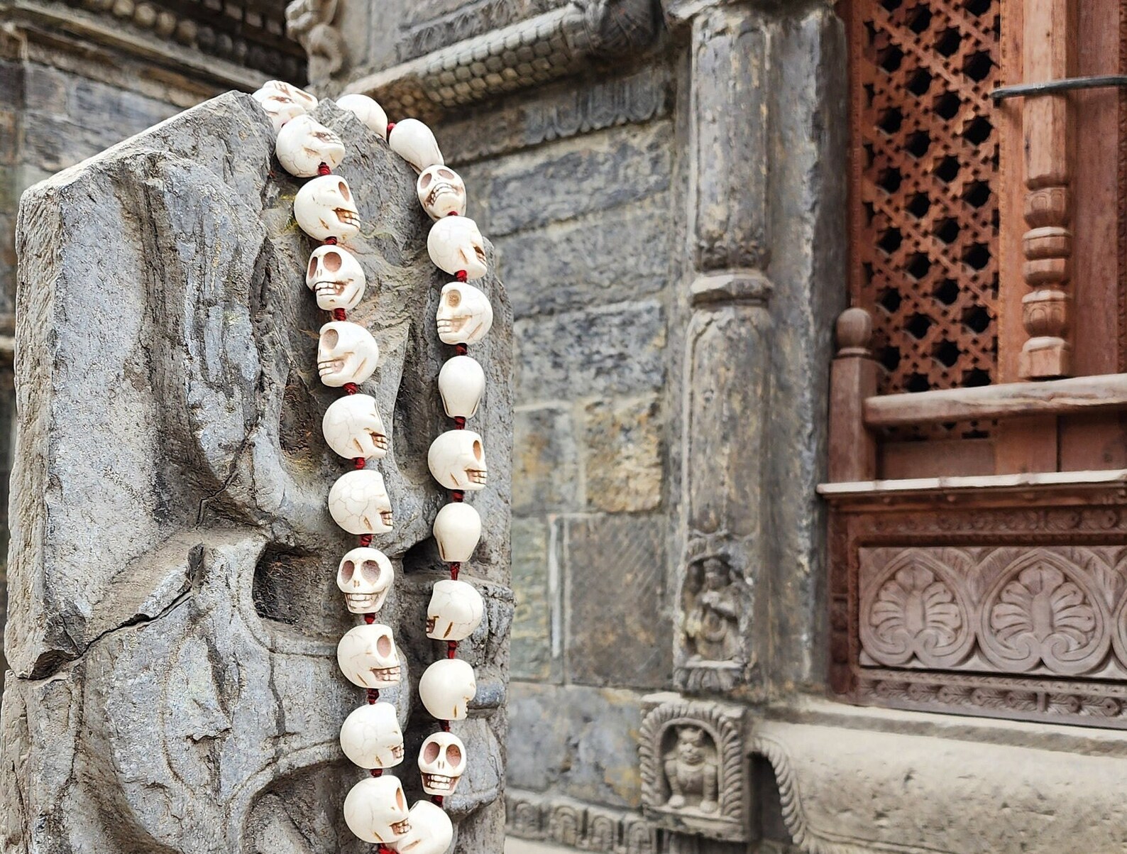 30mm Kali Skull Mala Necklace: Sacred Tantric Beads, Spiritual ...