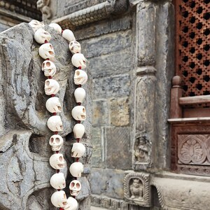 30mm Kali Skull Mala Necklace: Sacred Tantric Beads, Spiritual ...