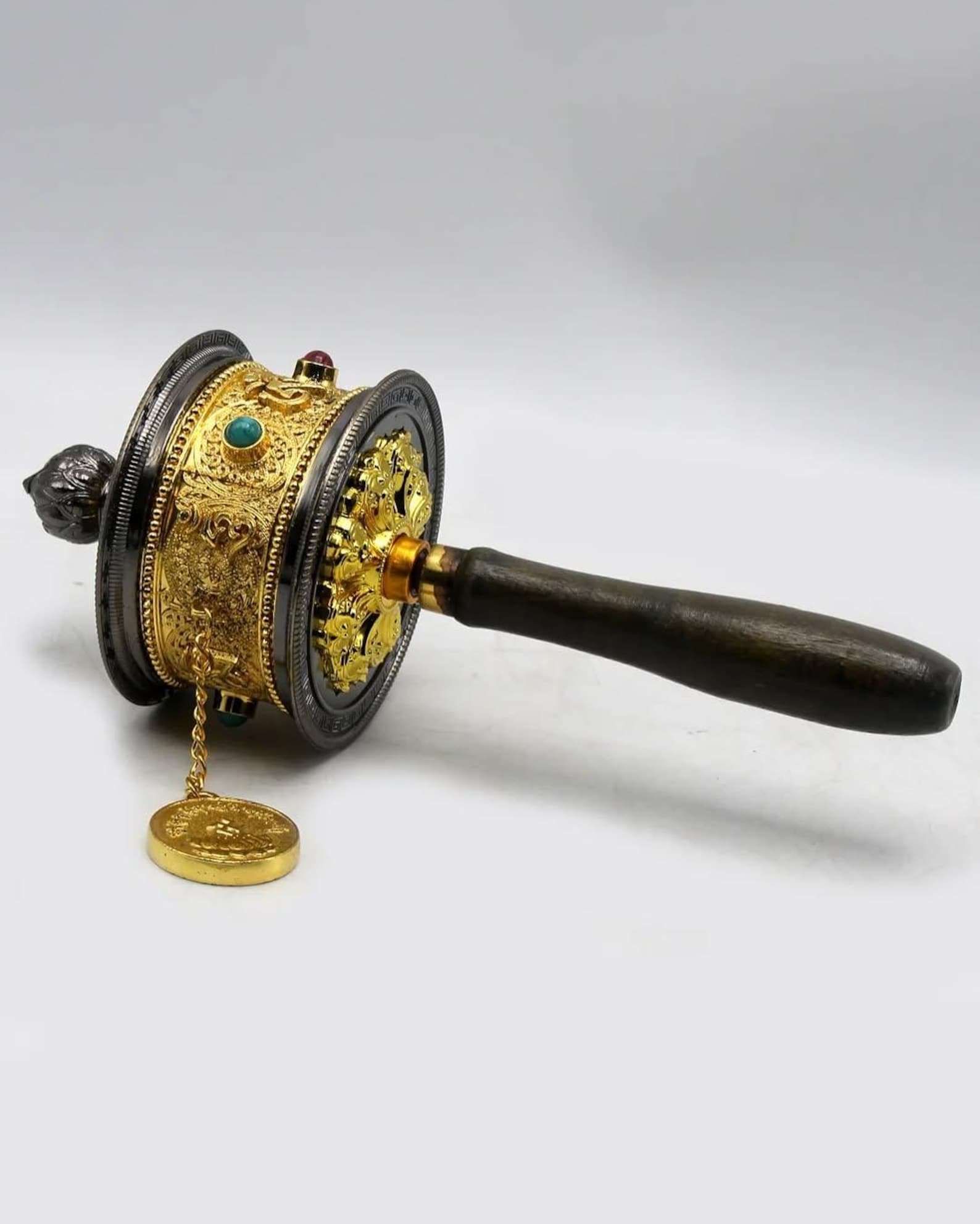 Tibetan Hand Prayer Wheel With Mantra for Buddhist Meditation Practice ...