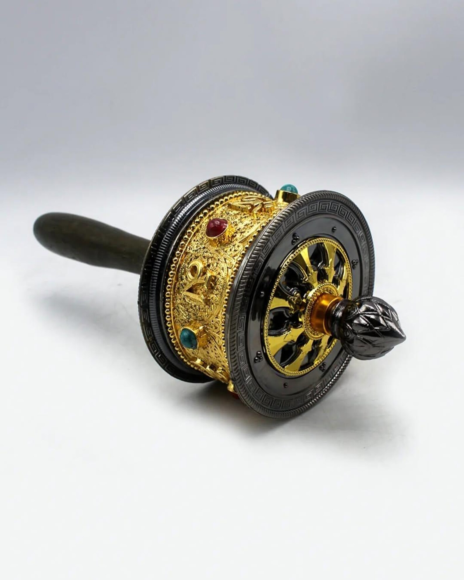 Tibetan Hand Prayer Wheel With Mantra for Buddhist Meditation Practice ...