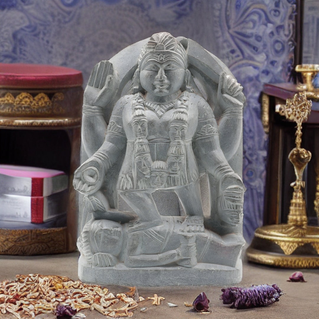 Kali Om Stone Statue Hand Craved in One Stone Hindu Tribal Kali Statue ...
