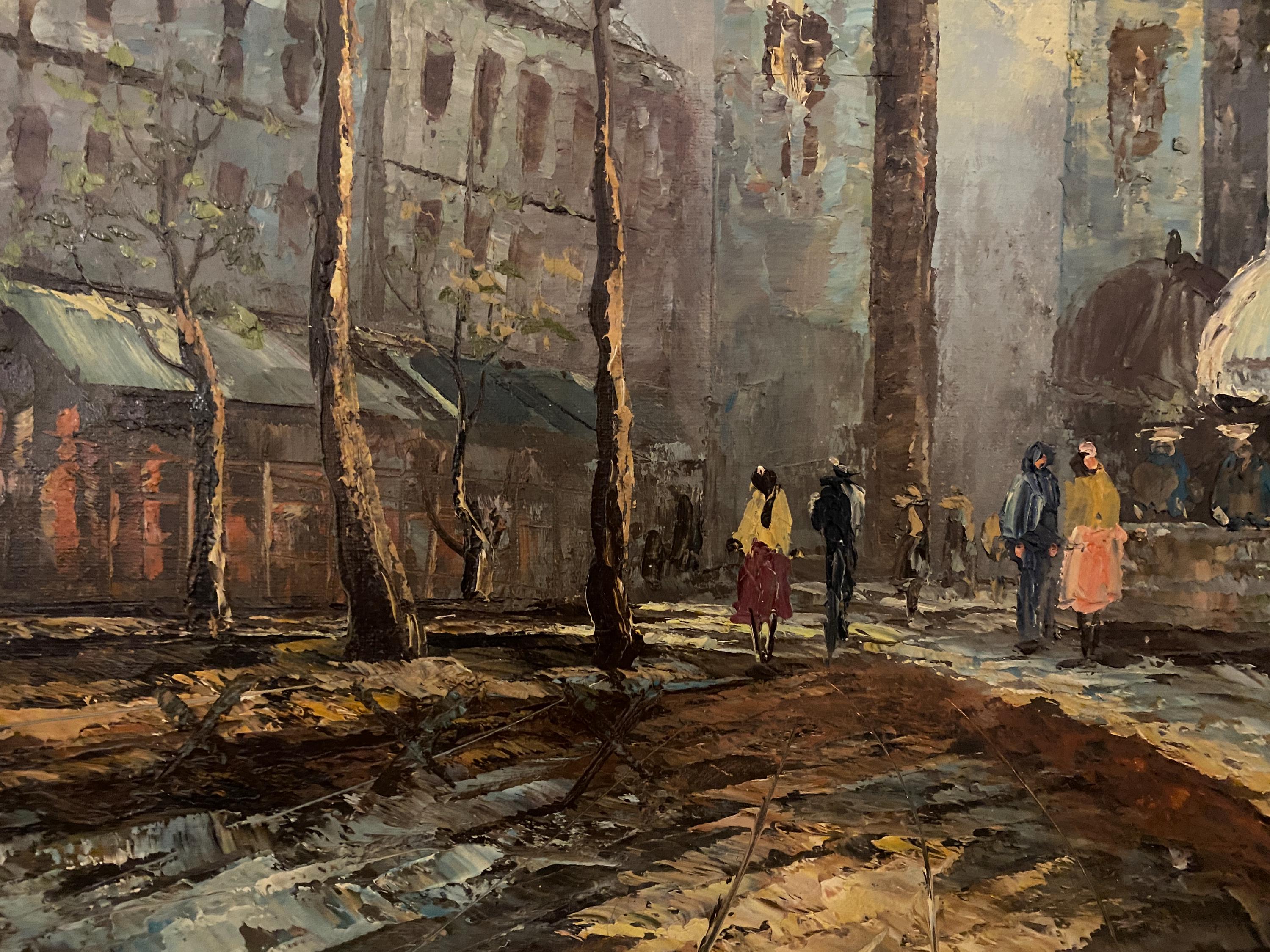 Vintage Paris Oil Painting by Caroline C. Burnett – Arc De Triomphe ...
