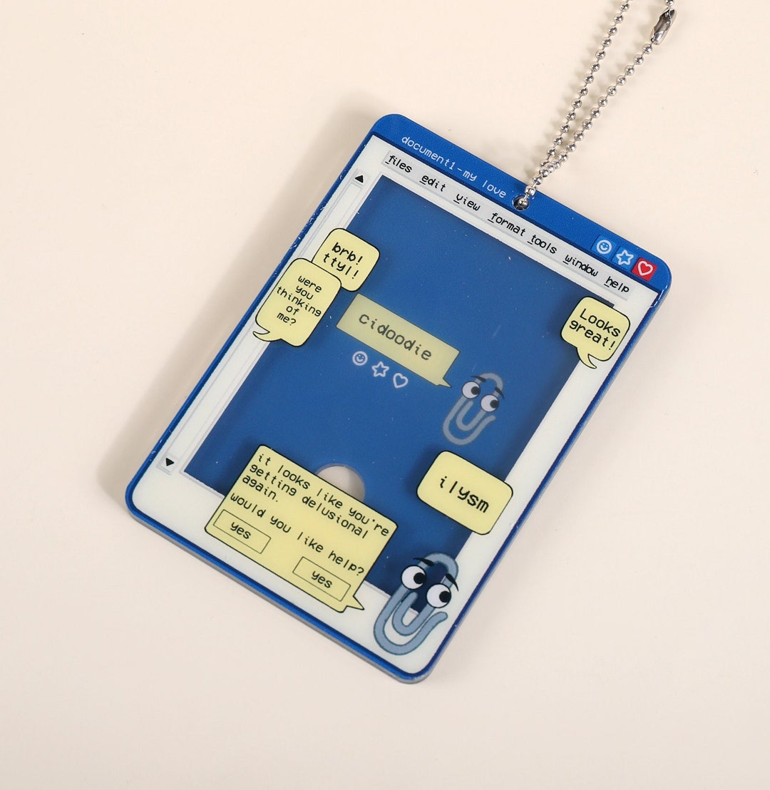 PREORDER Microsoft Office Assistant Clippy Photocard Holder Keychain - Etsy