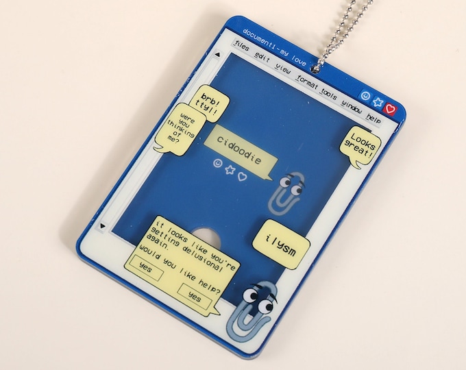 PREORDER || Microsoft Office Assistant Clippy Photocard Holder Keychain ...