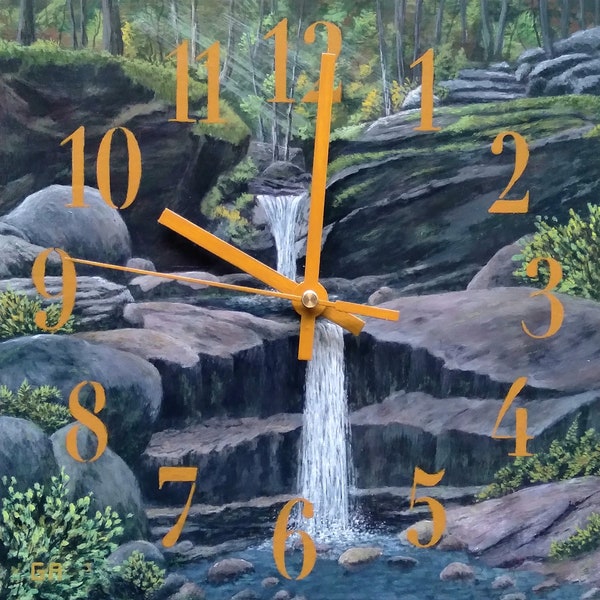 Waterfall Clock - Etsy