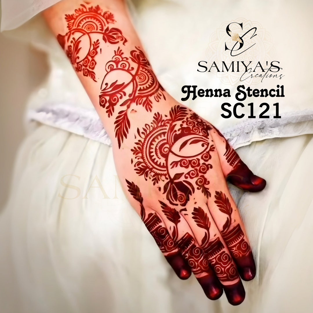 Graceful Stenciled Mehndi - Etsy