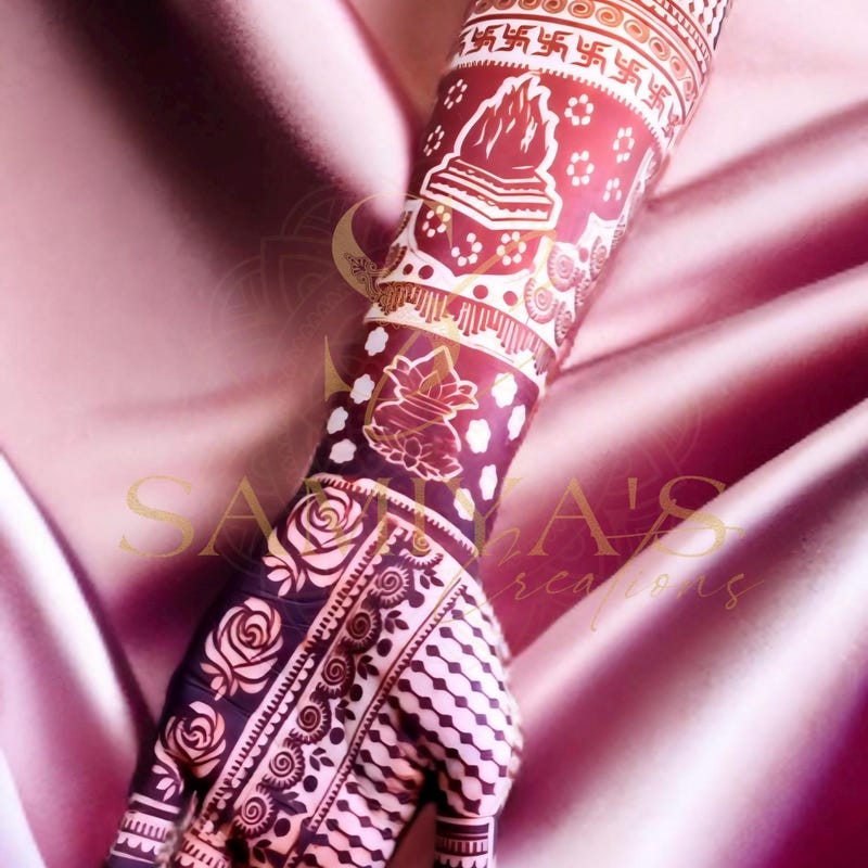 Mehndi Hand Stickers - Etsy