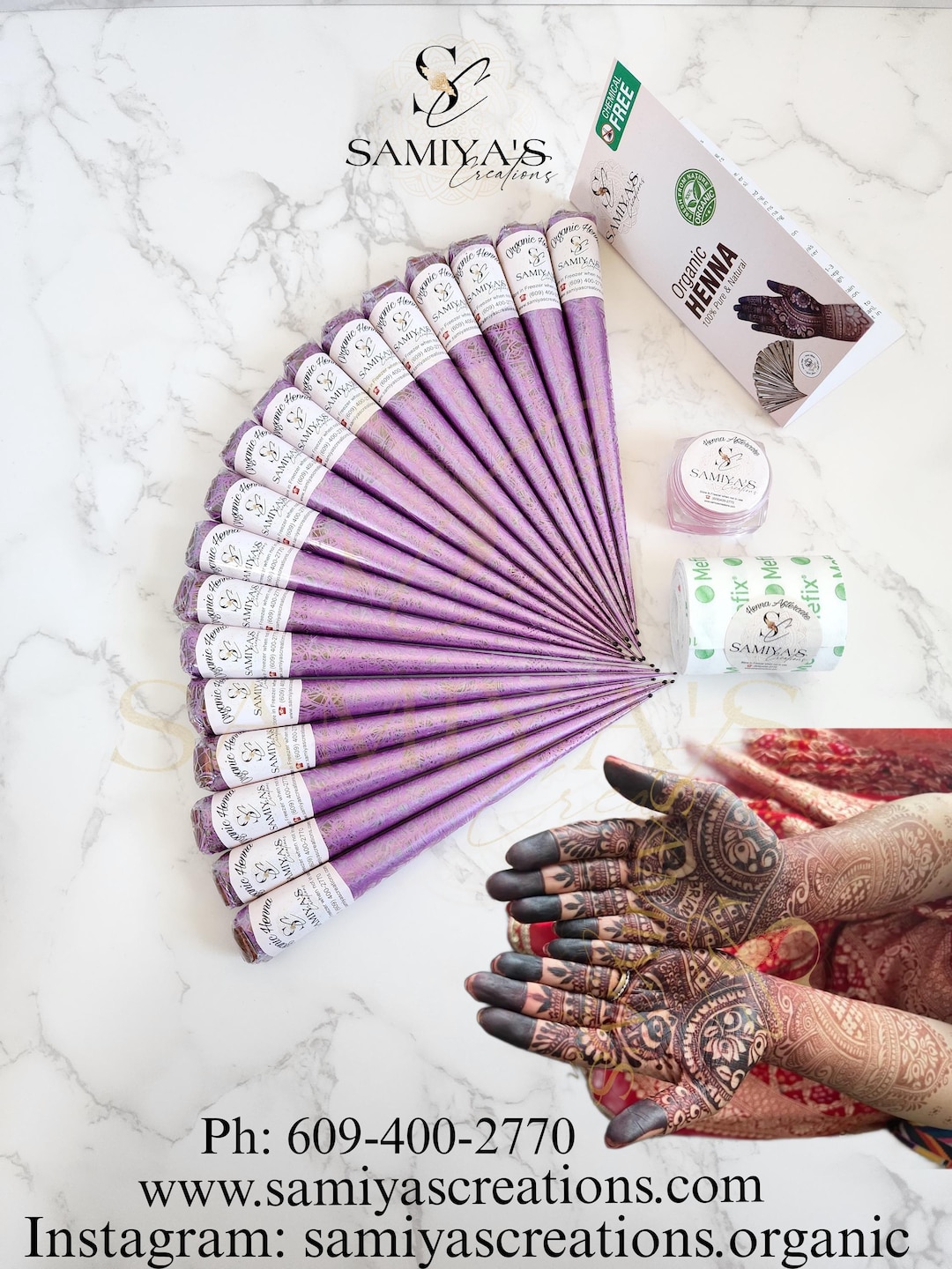 Natural Fresh Organic Henna Cone (20g) With 0.45mm Pin *recommended ...