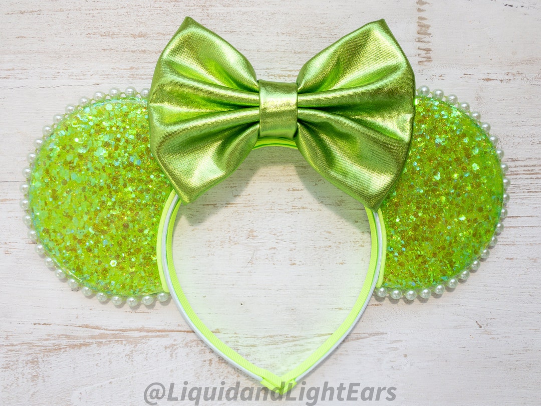 Light up Lime Green Mouse Ears - Etsy