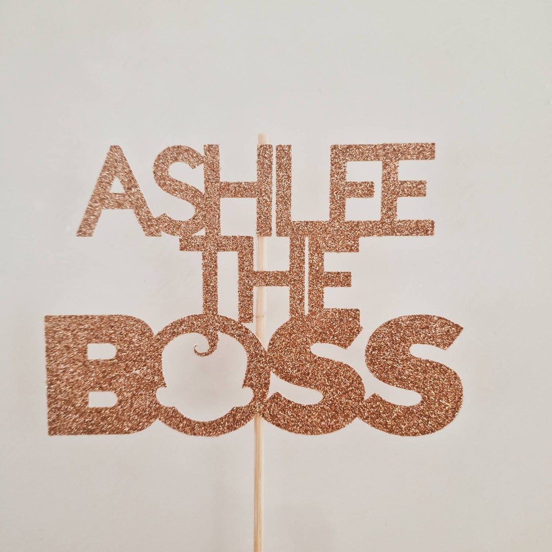 Personalised "name the Boss" Glitter Cake Topper (boss Baby) - Etsy