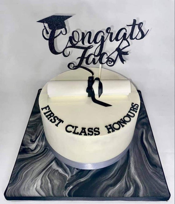 Personalised Graduation Cake Topper congrats Name - Etsy