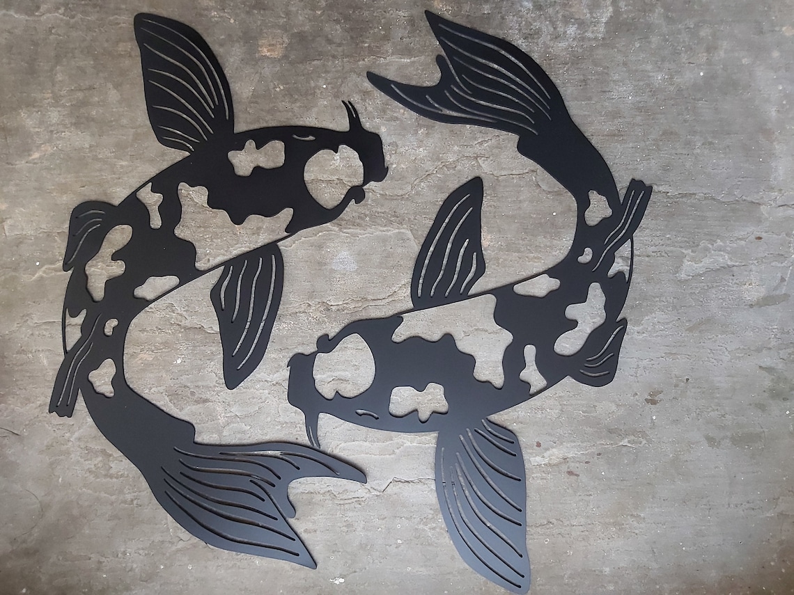 Koi Fish/Coy Carp Wall sign/Metal Wall Art/Carp/Fish | Etsy
