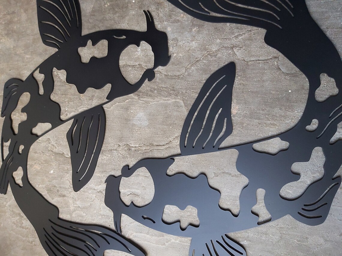 Koi Fish/Coy Carp Wall sign/Metal Wall Art/Carp/Fish | Etsy