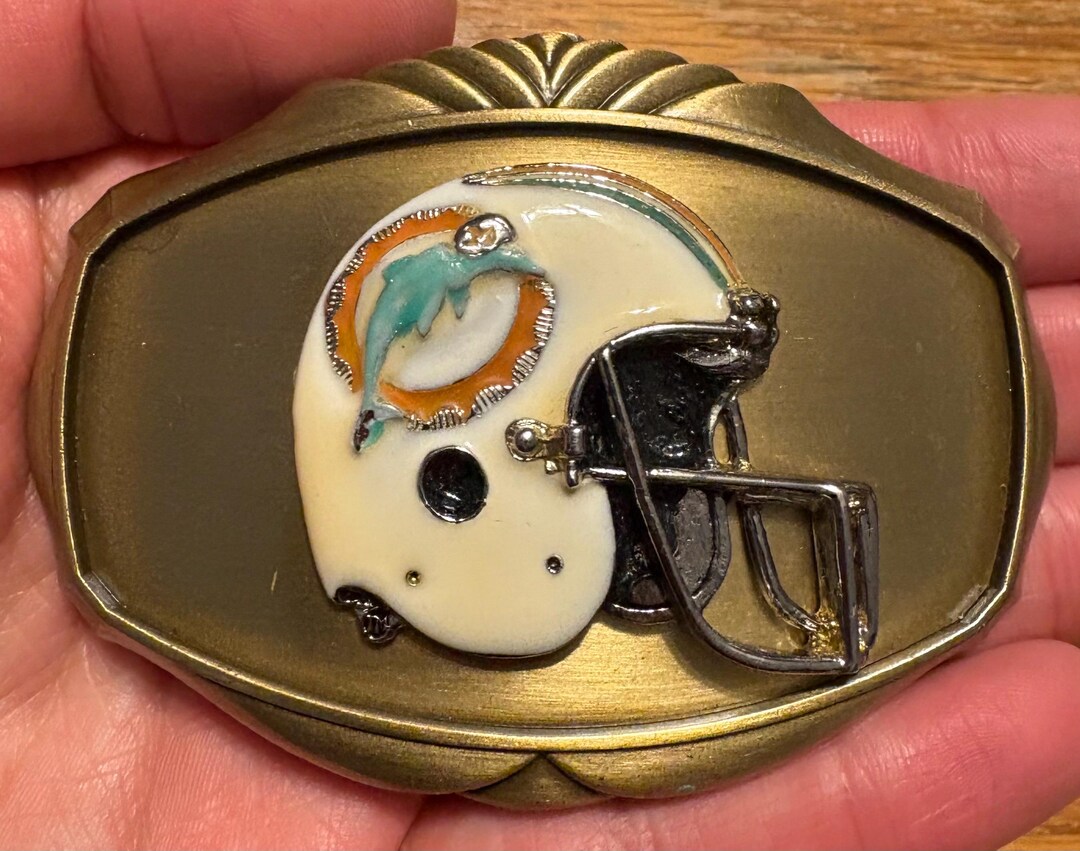 Vintage Miami Dolphins NFL Belt Buckle – Classic Enamel Helmet Design ...