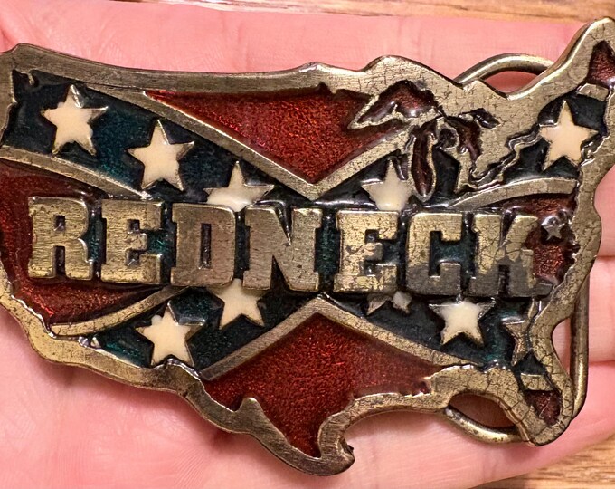 Vintage 1982 “redneck” USA Map Belt Buckle – the Great American Buckle ...