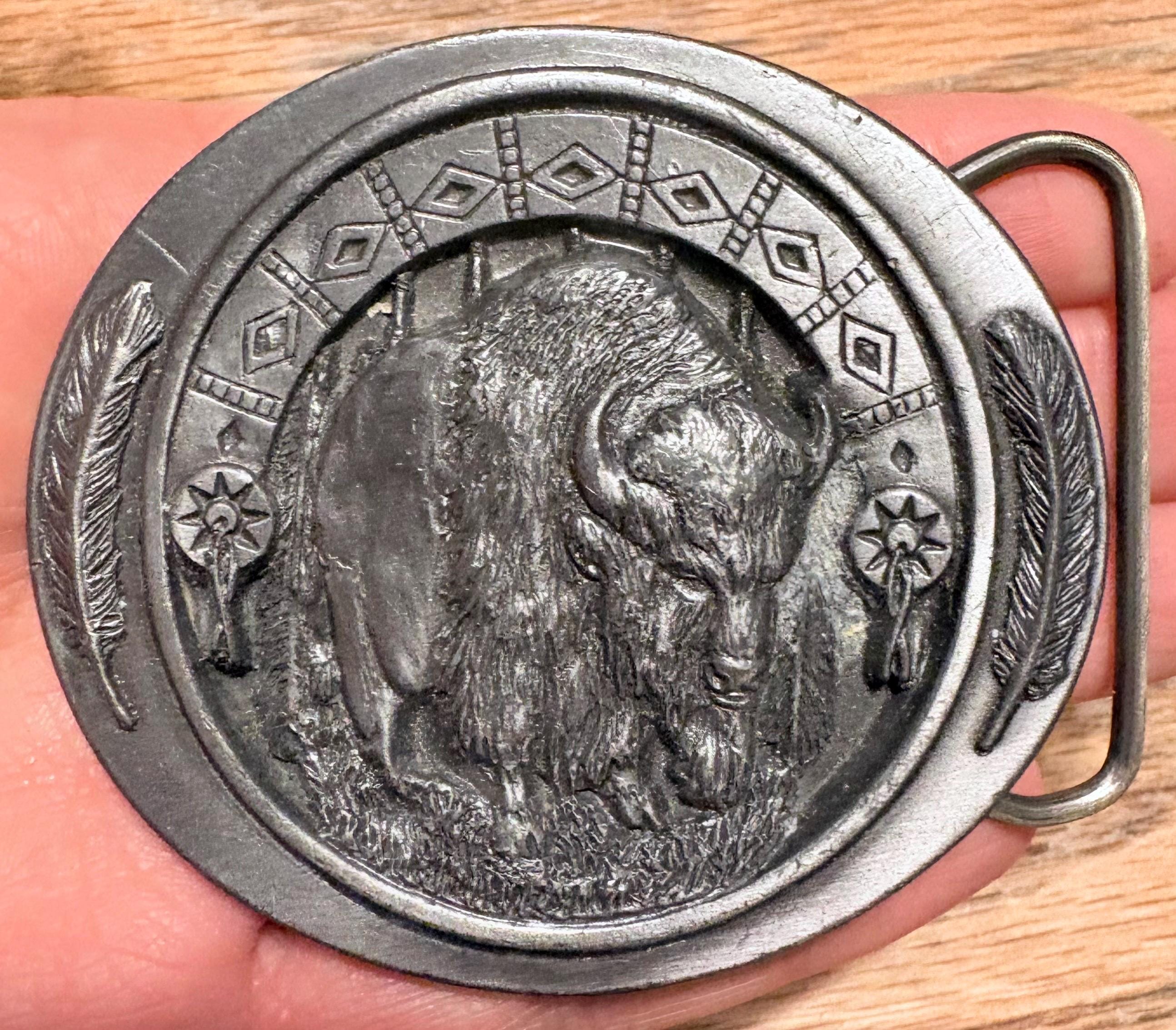 Vintage Buffalo Belt Buckle Buckles of America Western Heritage ...