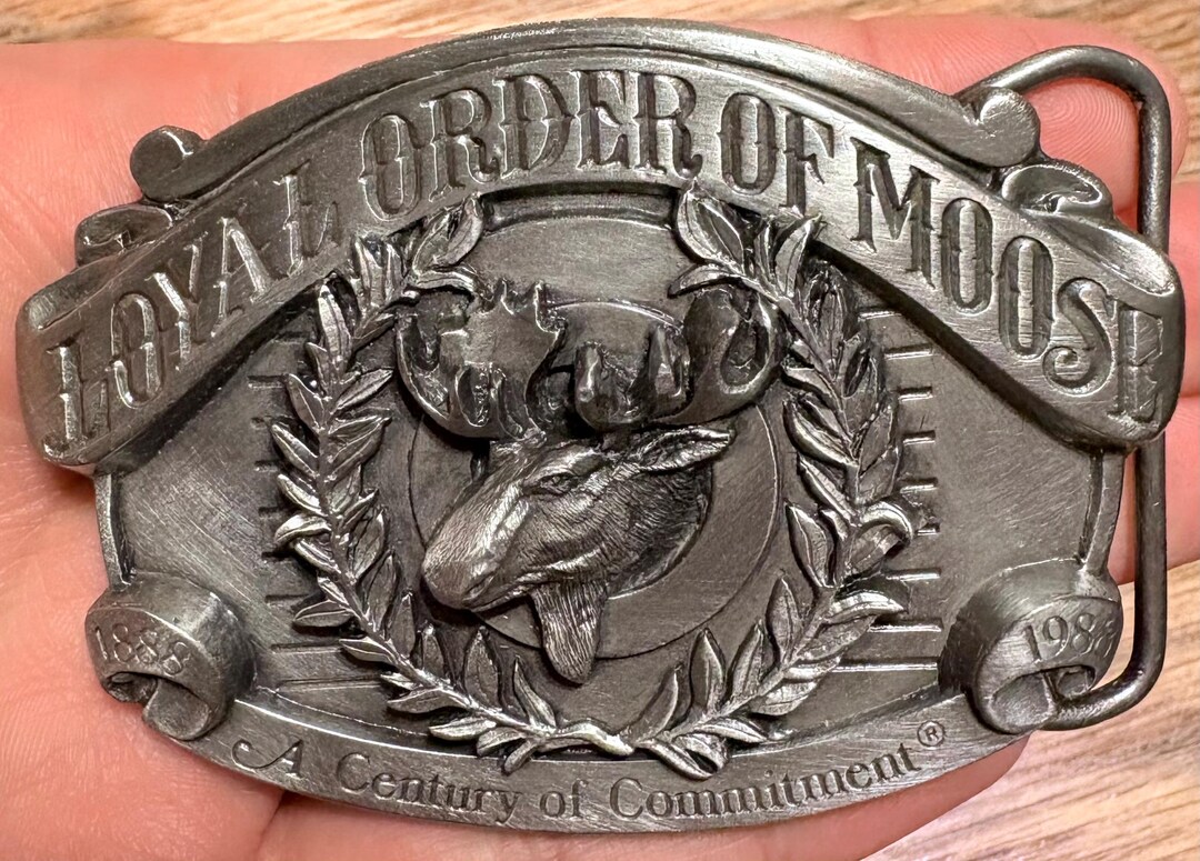 Vintage Loyal Order of Moose Belt Buckle 1888–1988 Centennial Limited ...