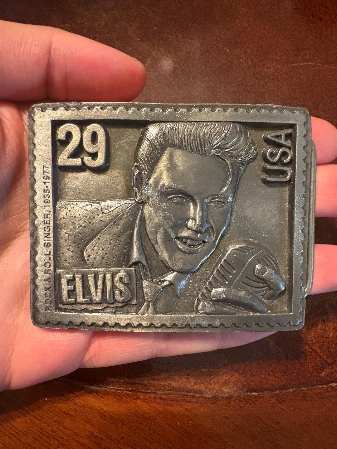 Vintage Elvis Presley Belt Buckle – 29 Cent USA Stamp Design (rock ...