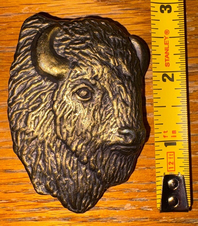 Vintage American Bison- Buffalo Head 3D Belt Buckle – Western Bison ...