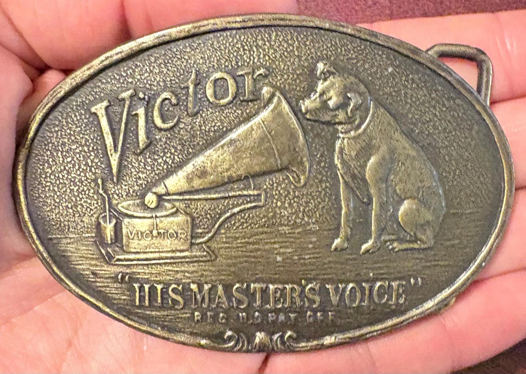 Vintage Victor “his Master’s Voice” Belt Buckle – RCA Phonograph Dog ...