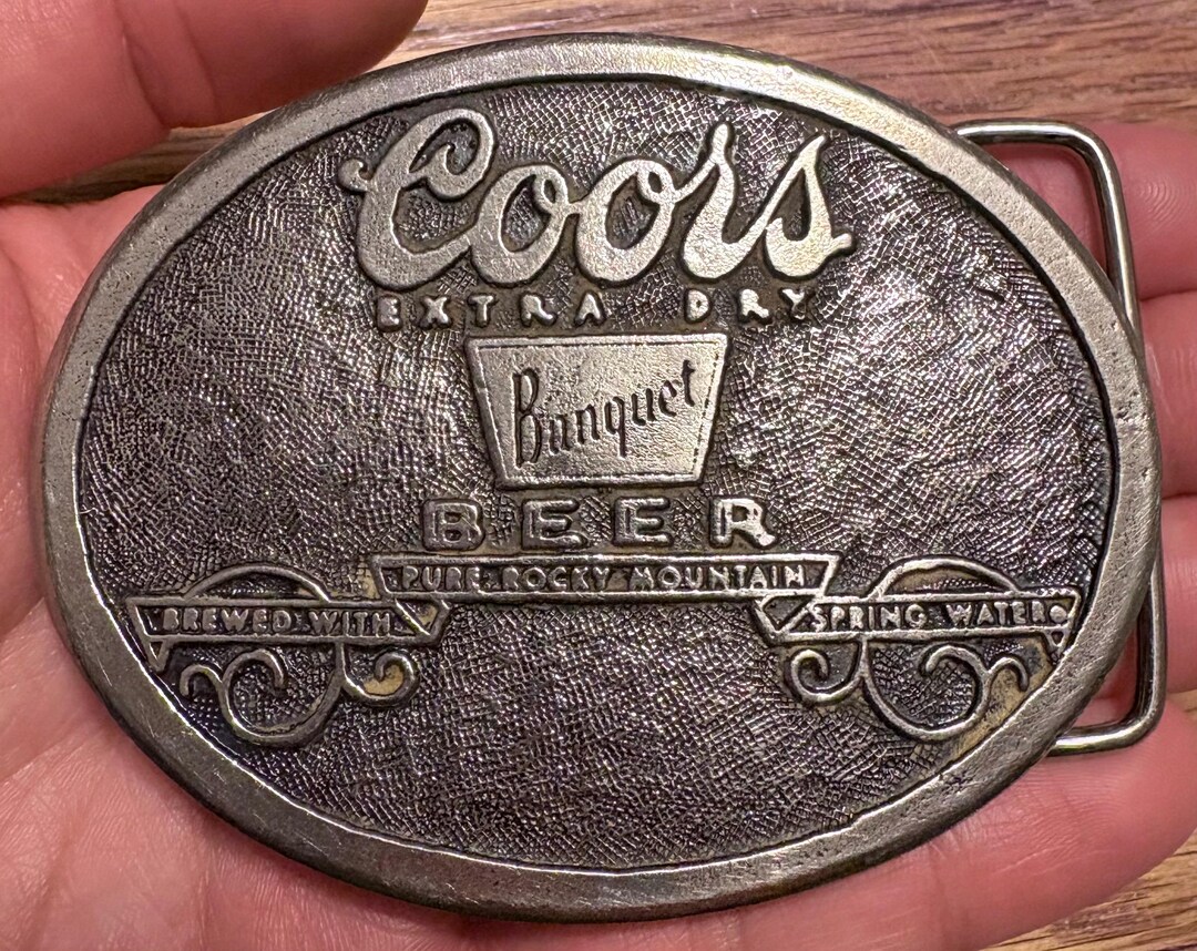 Vintage Coors Extra Dry “banquet Beer” Belt Buckle – Pure Rocky ...