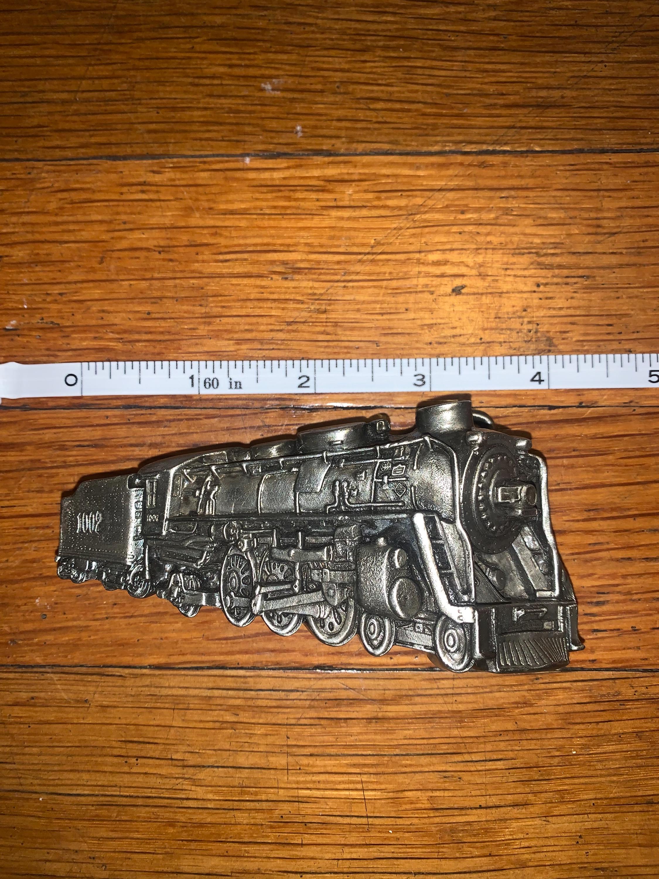 Vintage the Locomotive 1978 Bergamont Brass Works Train Enthusiasts Heavy Brass Belt Buckle Rare ...