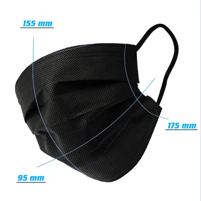 Disposable Mask for Adults Black and White Individually | Etsy