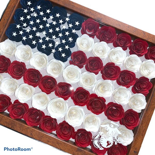 Flower Shadow Box Flag - Etsy