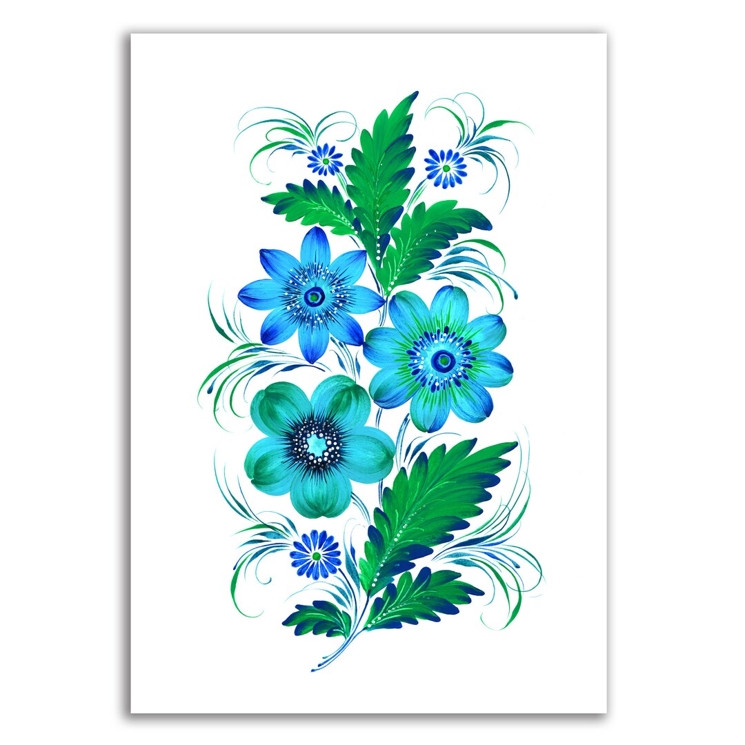 Digital Download Poster, Ukrainian Artist, Ukrainian Seller, Petrykivka ...