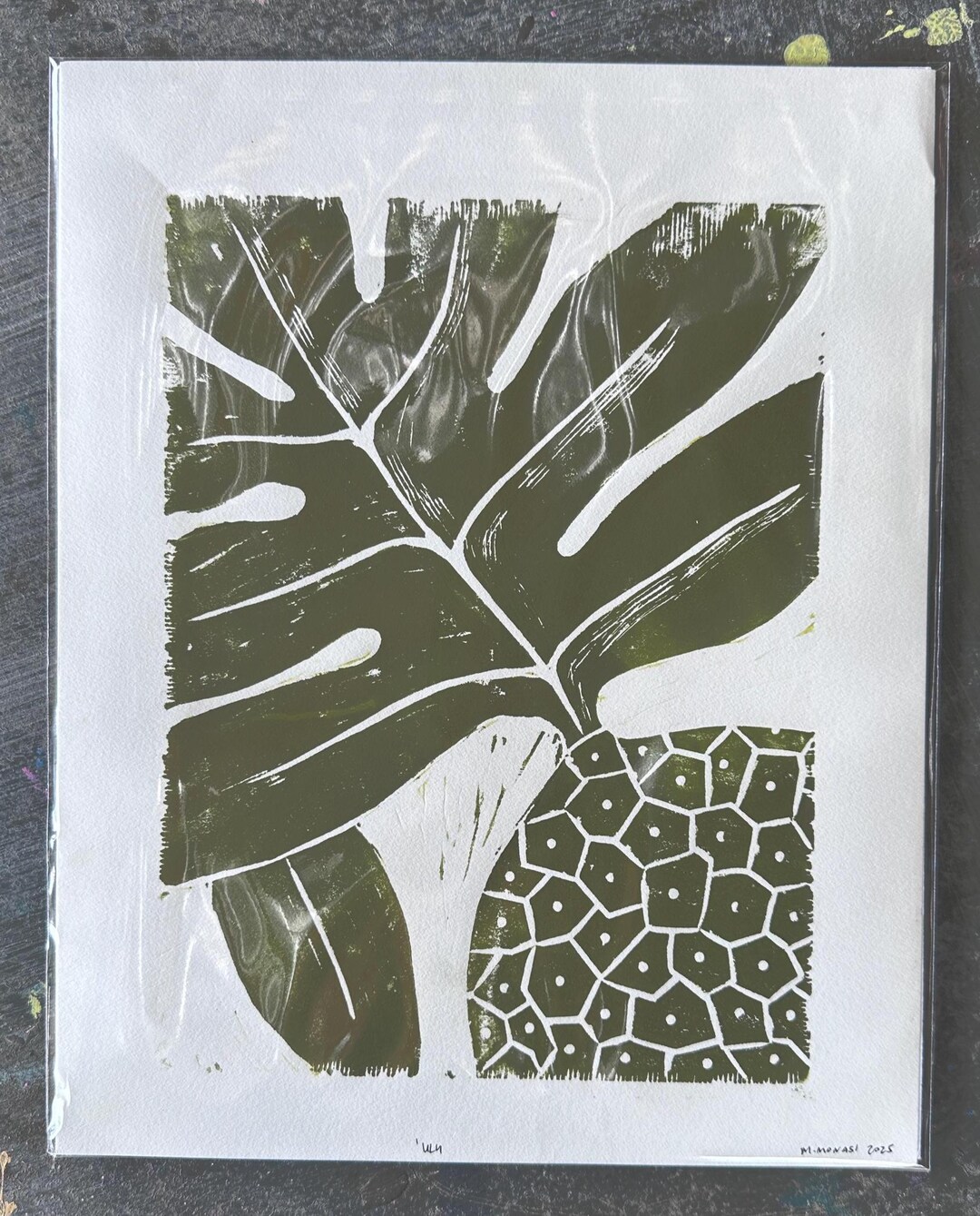 Breadfruit 'ulu Linocut Print - Etsy