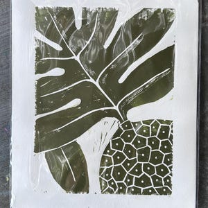 Breadfruit 'ulu Linocut Print - Etsy
